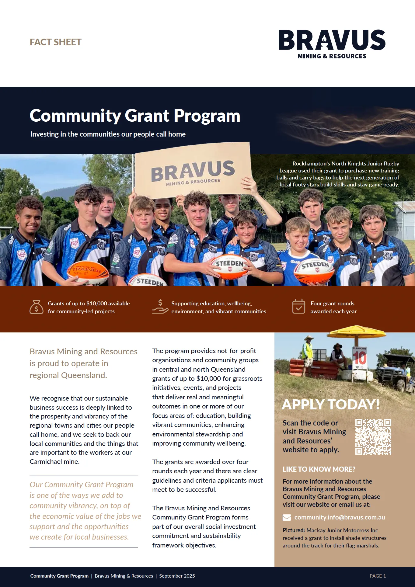 Community Partnerships | Bravus Mining & Resources
